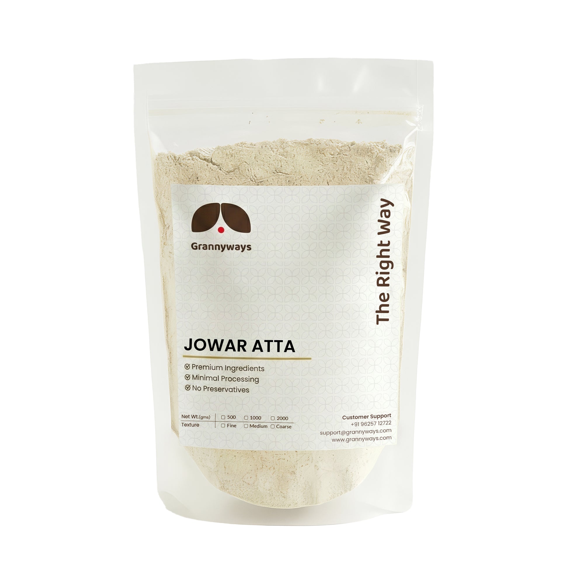 Buy 100% Jowar Atta for Soft & Delicious Roti | Gluten Free Atta Flour ...